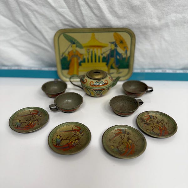 Tin Tea Set - Etsy
