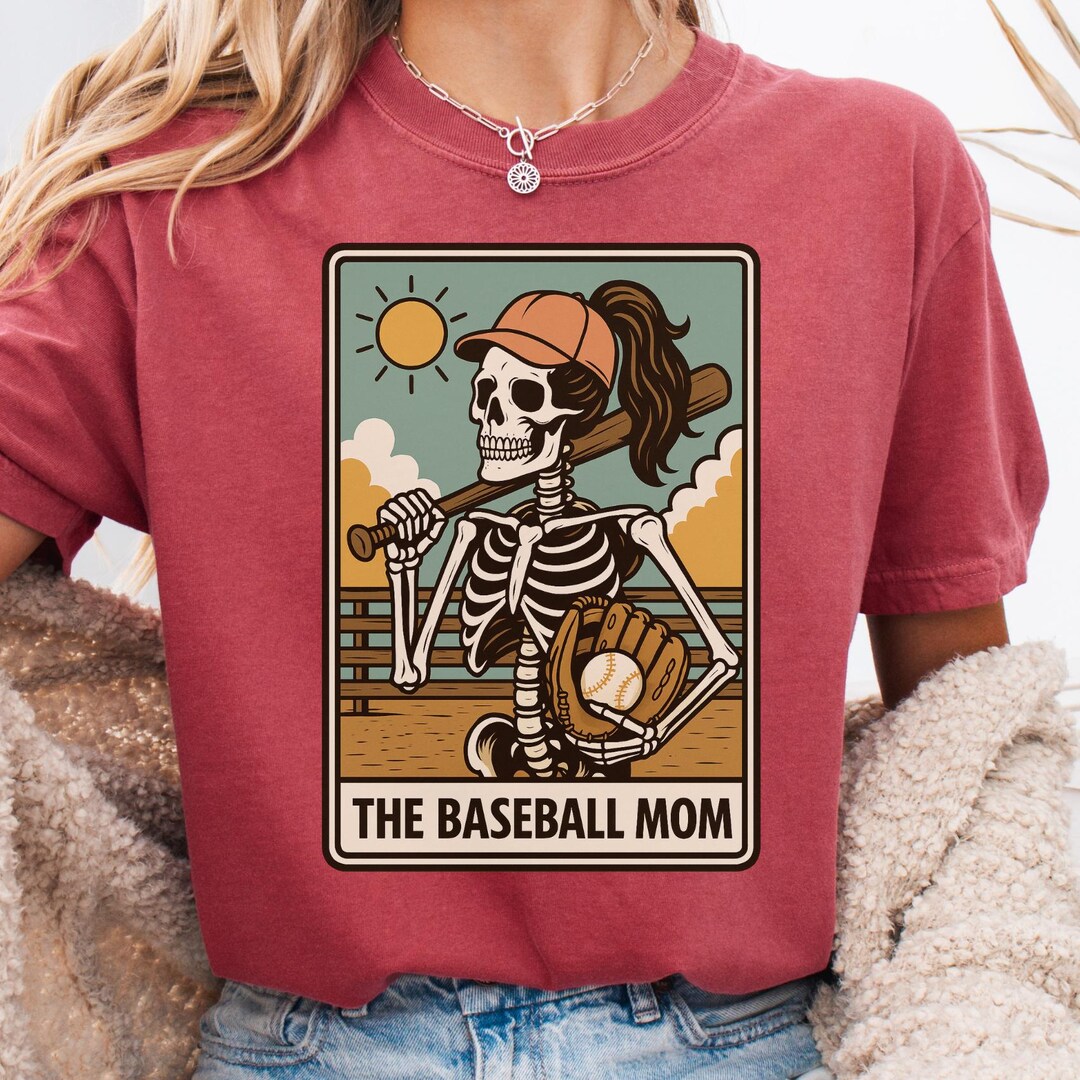 The Baseball Mom Png, Tarot Card Design, Sublimation Png, Skeleton ...
