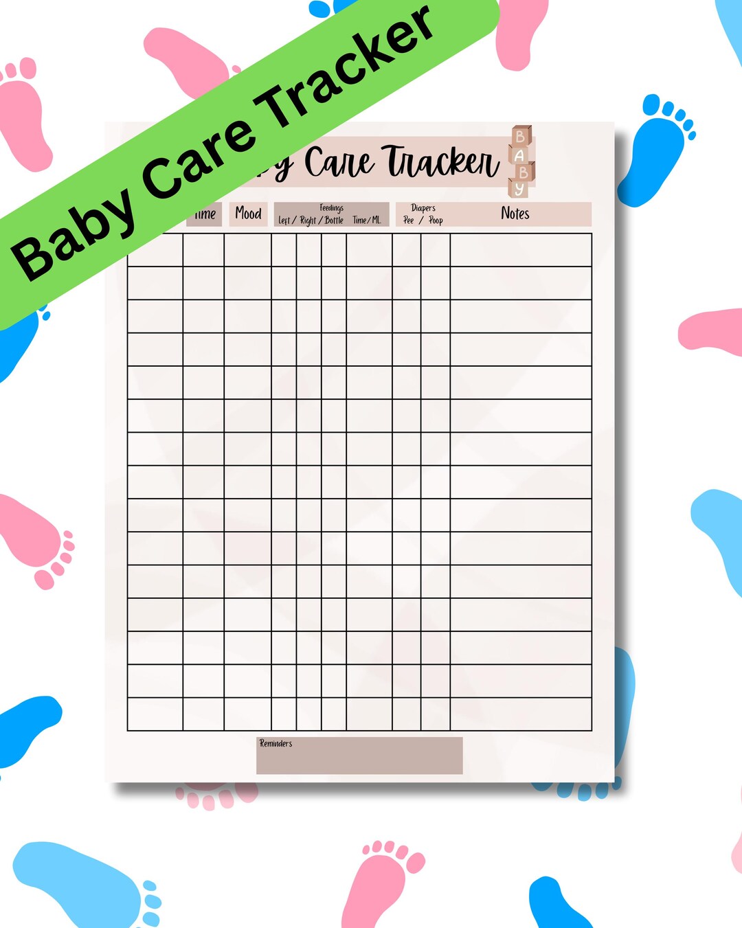Newborn Baby Care Tracker | Feeding, Diaper, Sleep Log (PDF) - Etsy