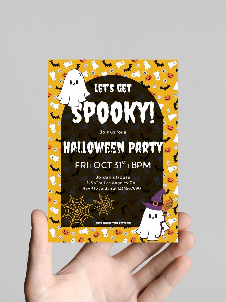 Spooky Halloween Party Invitation: Printable Costume Party Invite ...