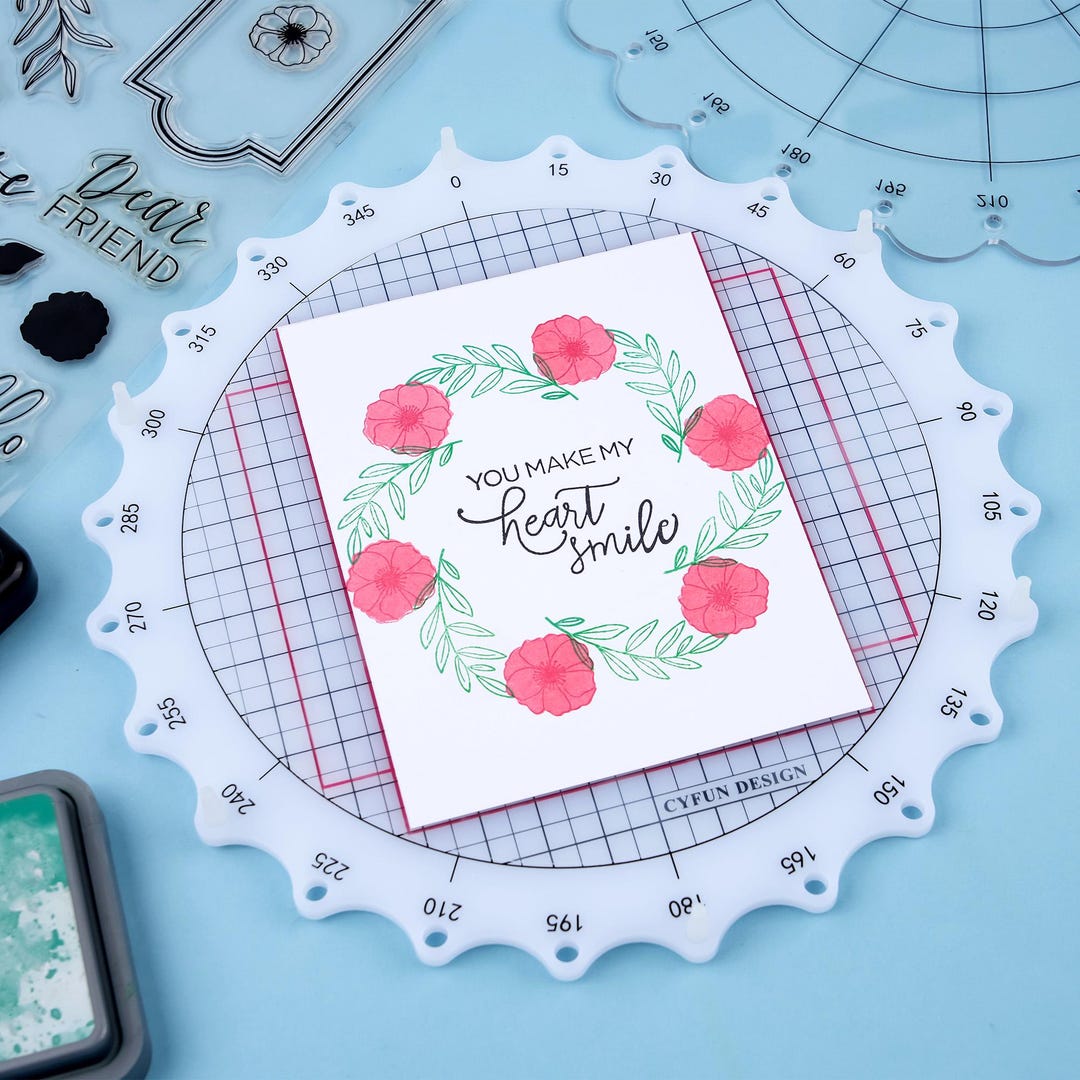Rotating Stamping Platform: Circular Design Tool for Scrapbooking Card ...