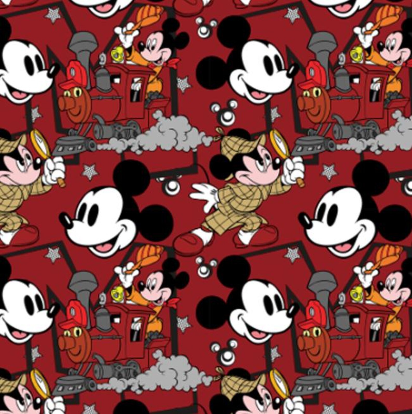 Disney Mickey Mouse Cotton Fabric - Premium Quilting Craft Fabric by ...