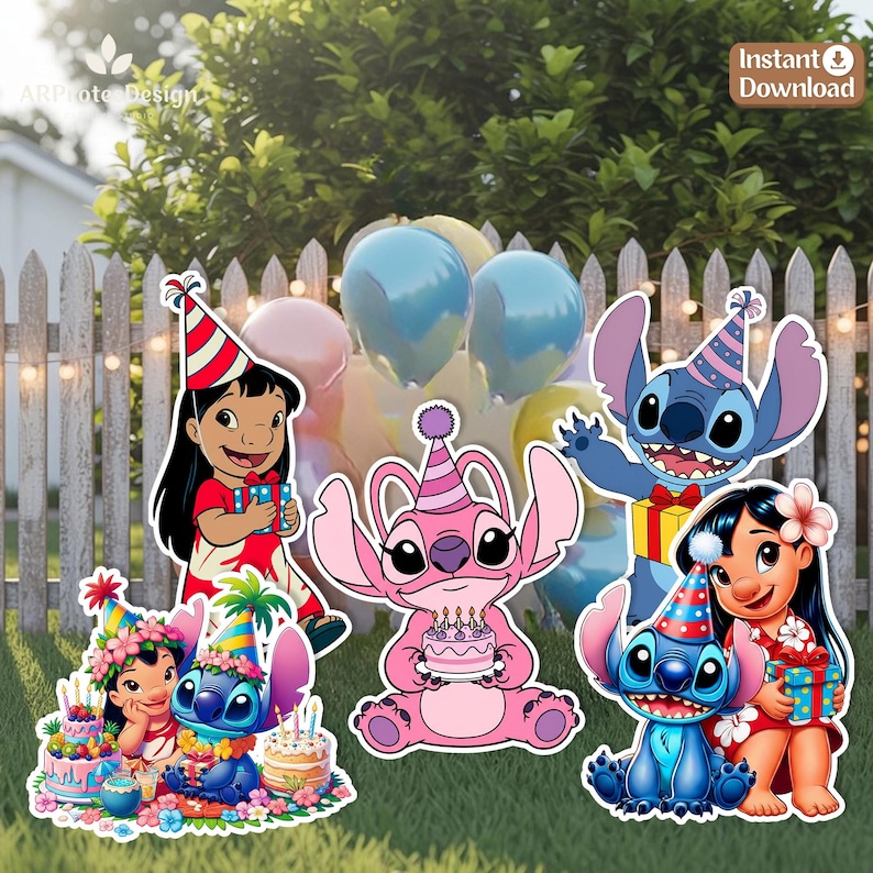 Lilo Stitch Cut Out, Printable Disney Decorations, Custom Kids Party ...