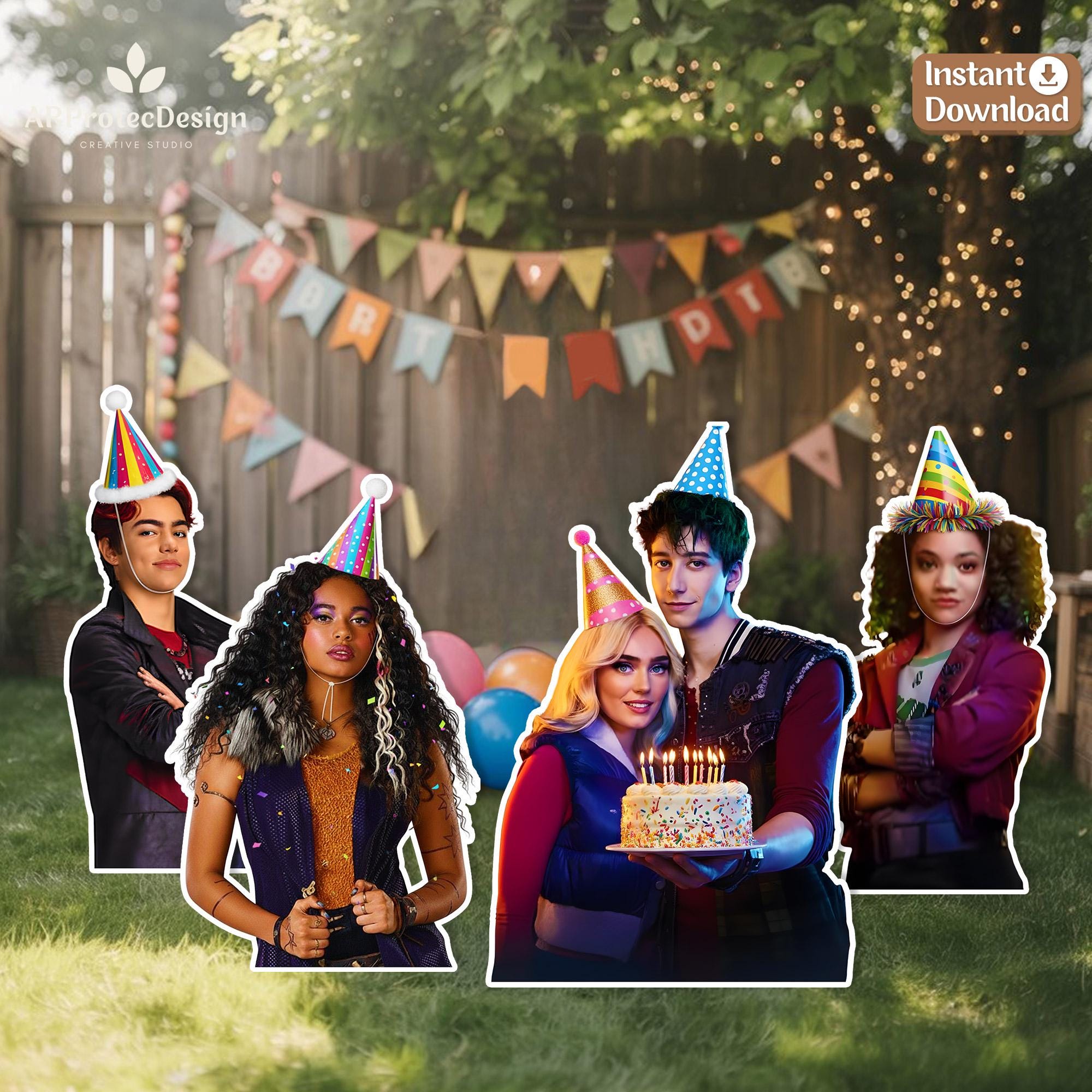 Zombie Birthday Party Cut Out: Printable Photo Booth Prop (digital ...