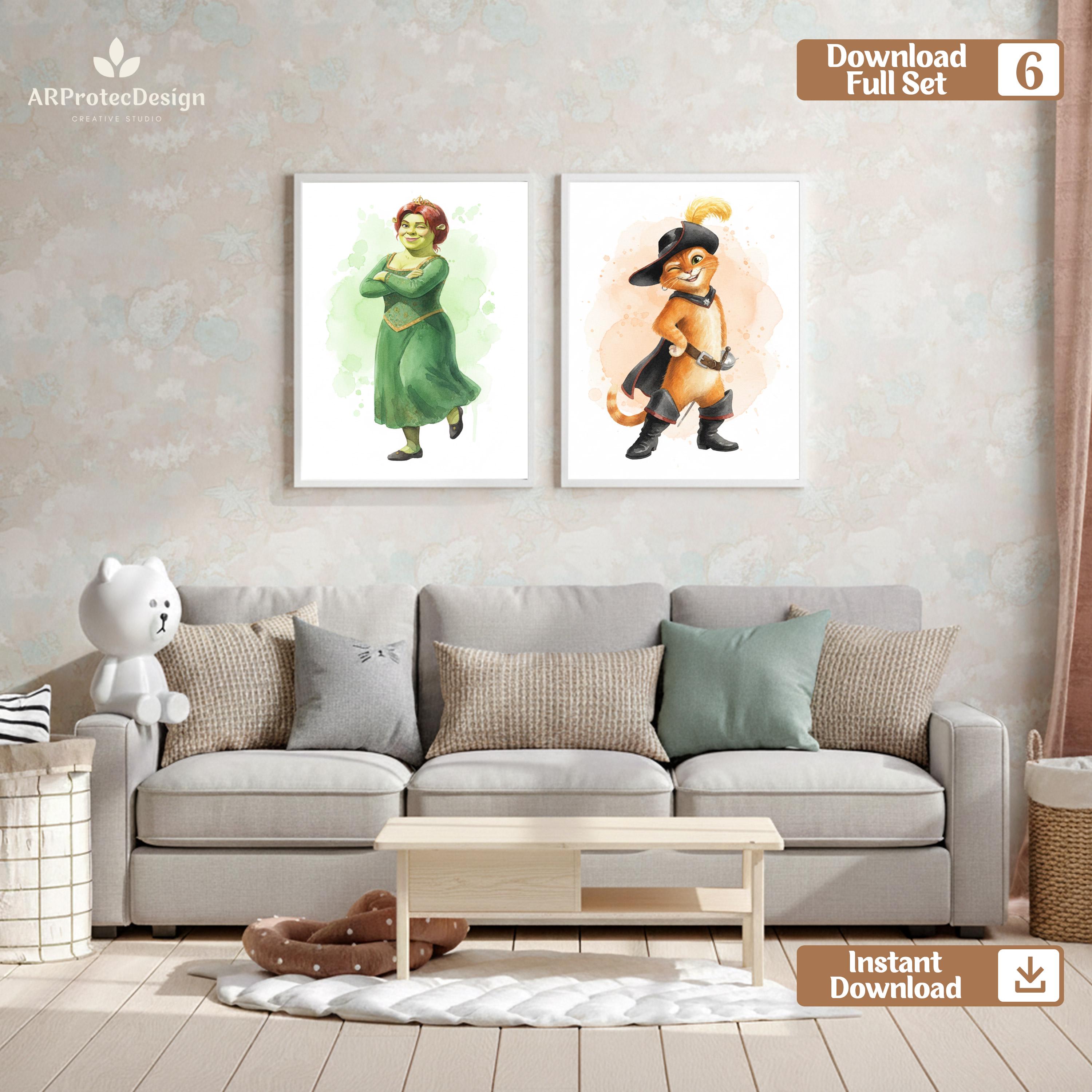 Printable Shrek Wall Art: Shrek Party Decor, Digital Download - Etsy