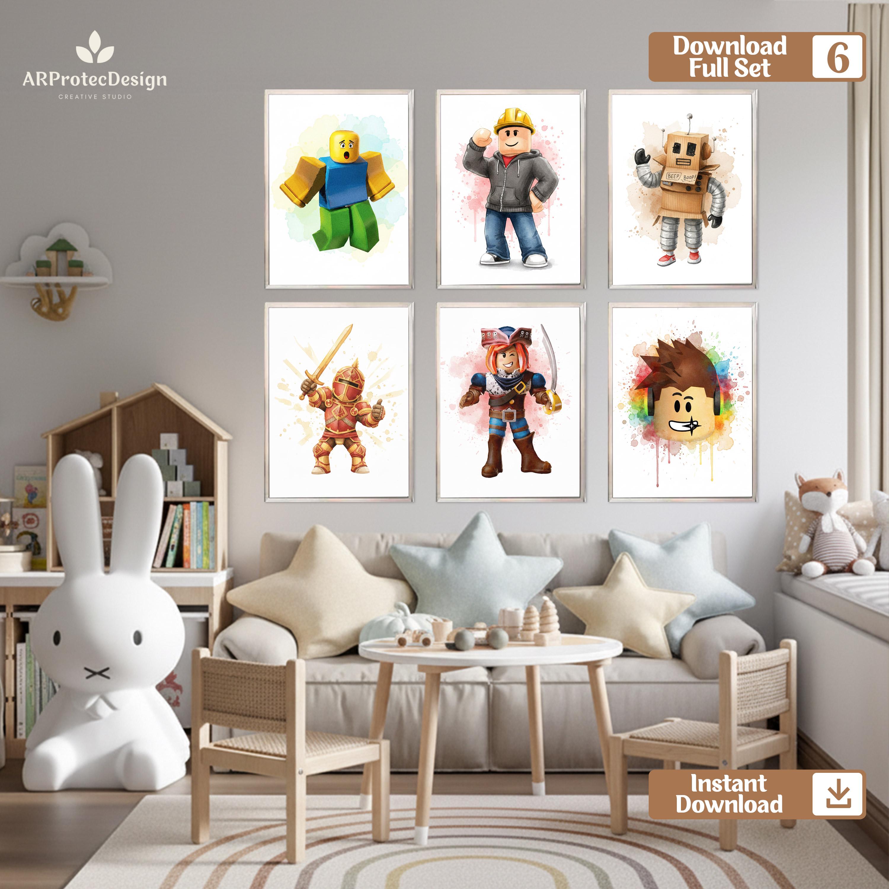 Roblox Wall Art Print Set: Gamer Room Decor (digital Download) - Etsy