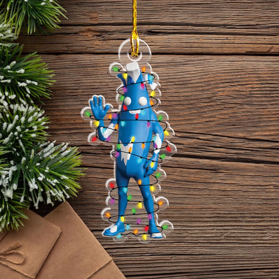 Polar Peely Battle Royale Christmas Ornament 2025, Cute Video Game ...