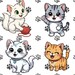Funny Cats Clipart: Kawaii Kitten Vector Illustrations (commercial Use ...