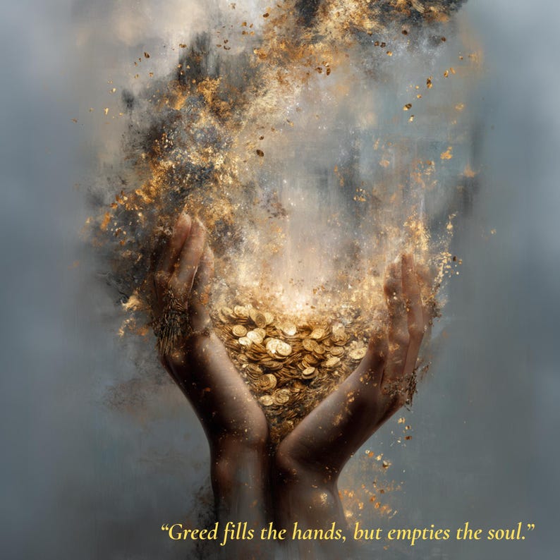 Greed Vs Soul Christian Wall Art: Bible Verse Scripture Print (digital ...