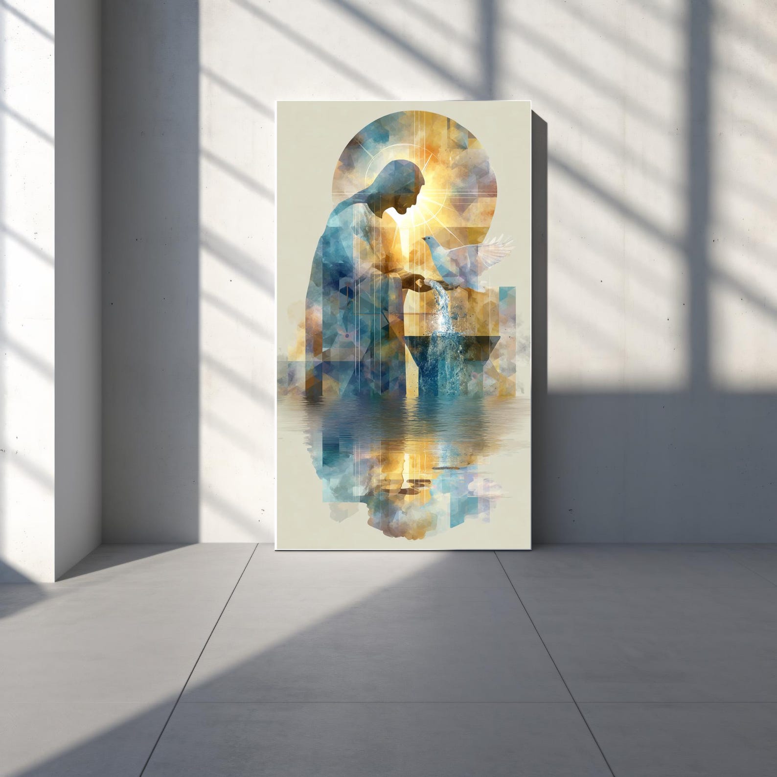 Baptism of Jesus Print: Boho Christian Wall Art (digital Download) - Etsy