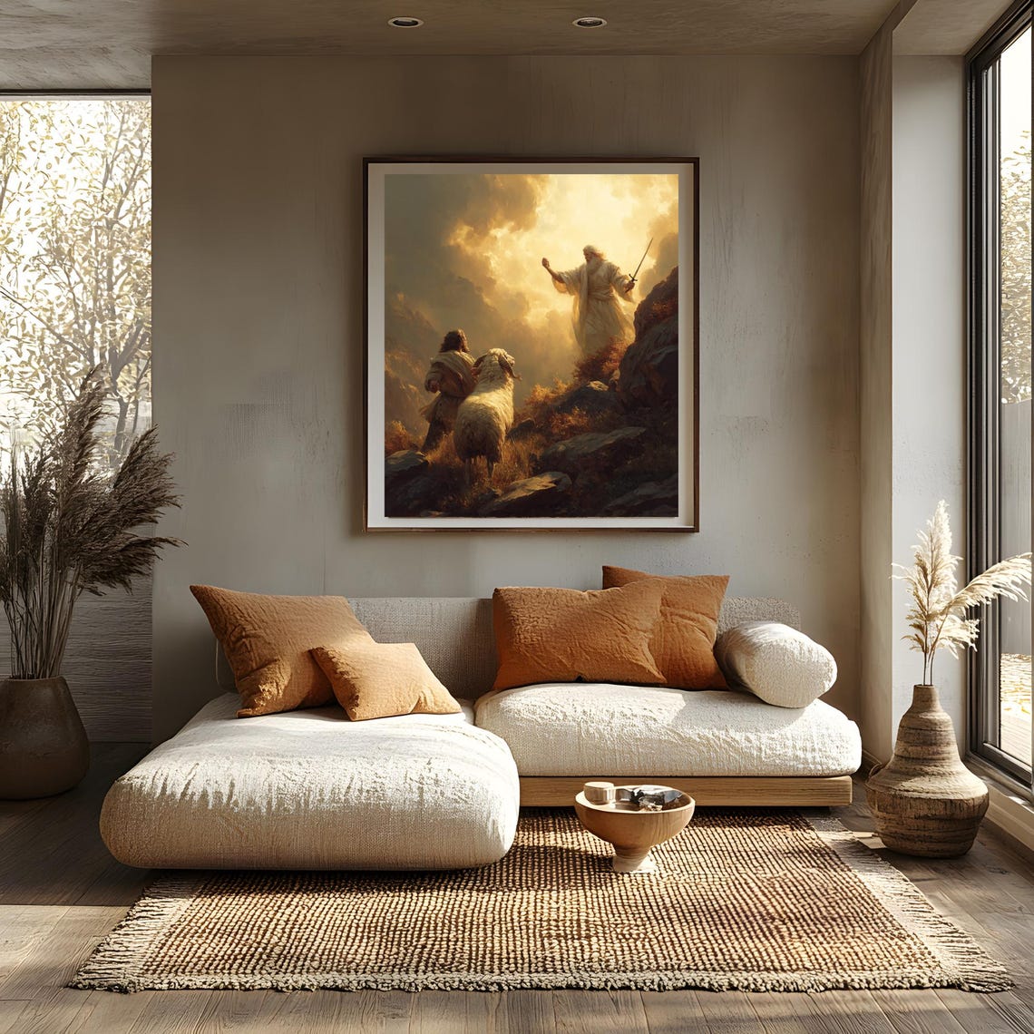 Abraham and Isaac Bible Story Art: Christian Inspirational Print ...