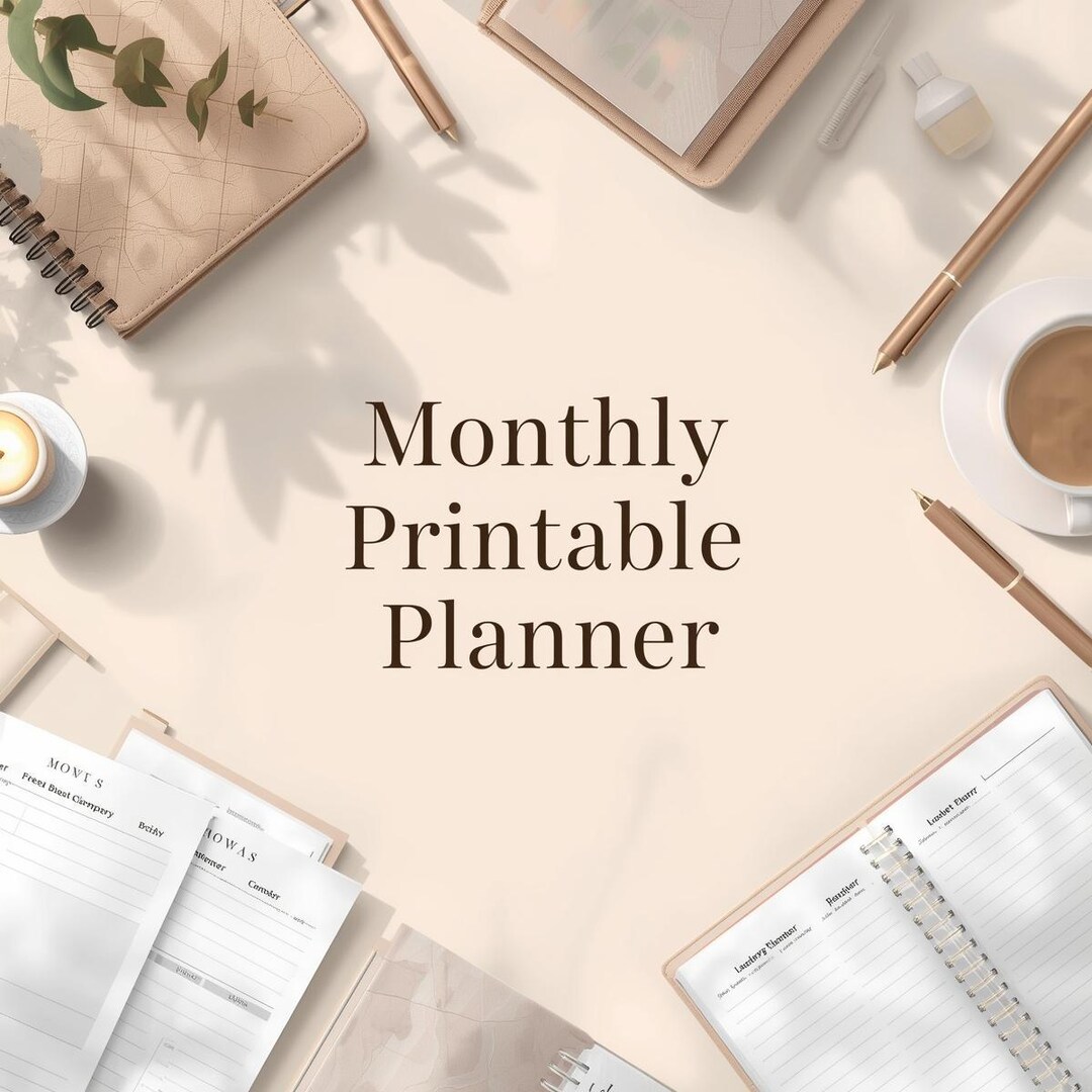 Monthly Printable Planner – (english) | Languages: Turkish, English ...