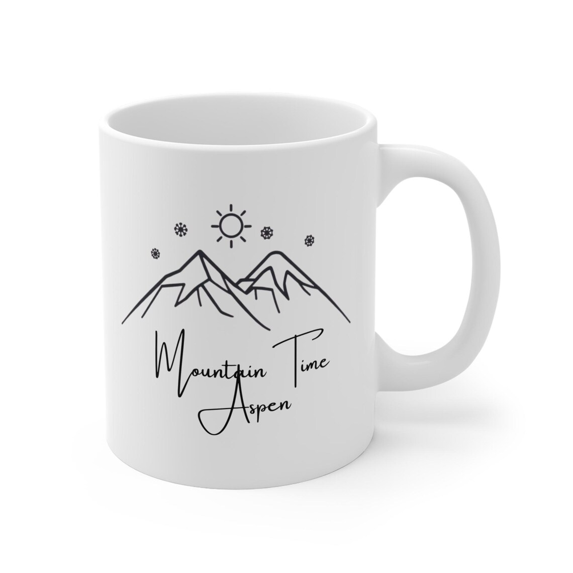 Aspen Coffee Cup, Mountain Time, Ceramic Mug, Scenic Mountain Mug ...