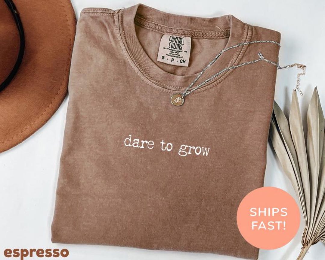 Comfort Colors® Dare to Grow Shirt, ASL Shirt, American Sign Language ...
