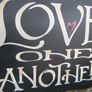 Love One Another - Scripture Sign Wall Art Home Decor - Etsy