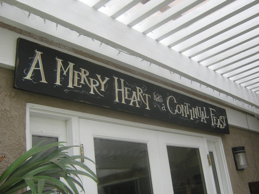 A Merry Heart Has a Continual Feast - Etsy