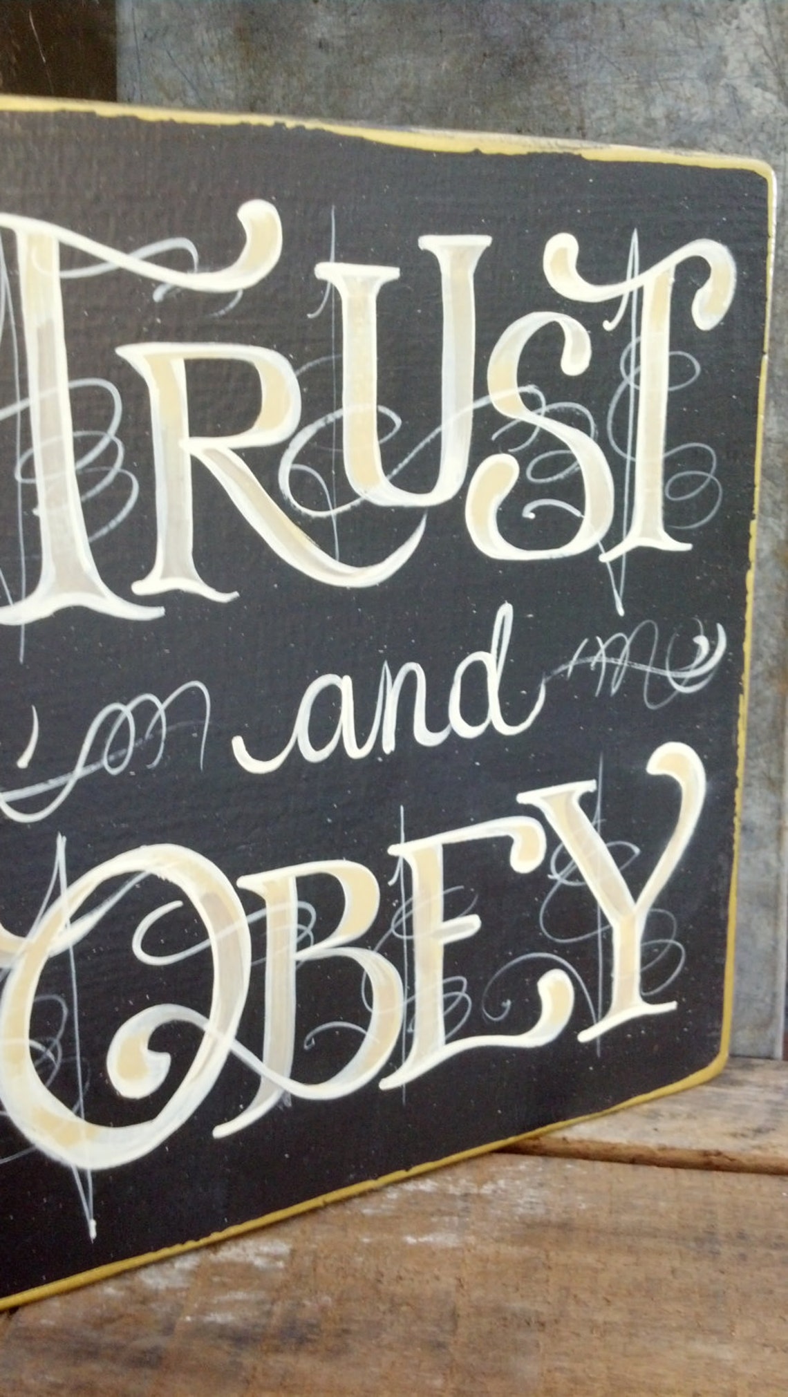 Trust and Obey Scripture Sign for Your Special Space - Etsy