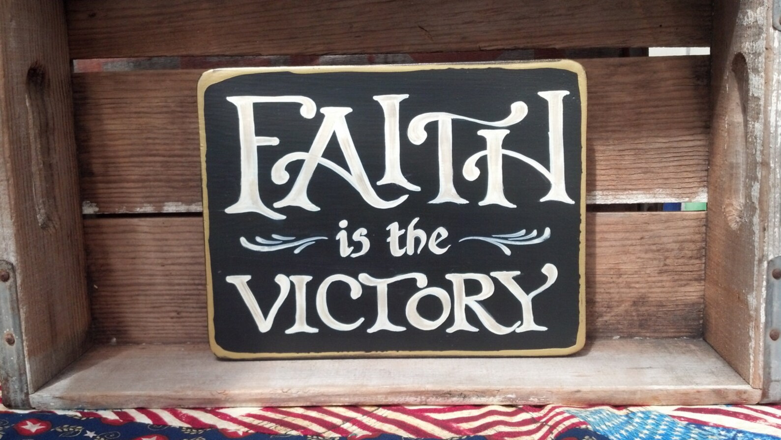 Faith is the Victory Scripture Wall Art - Etsy
