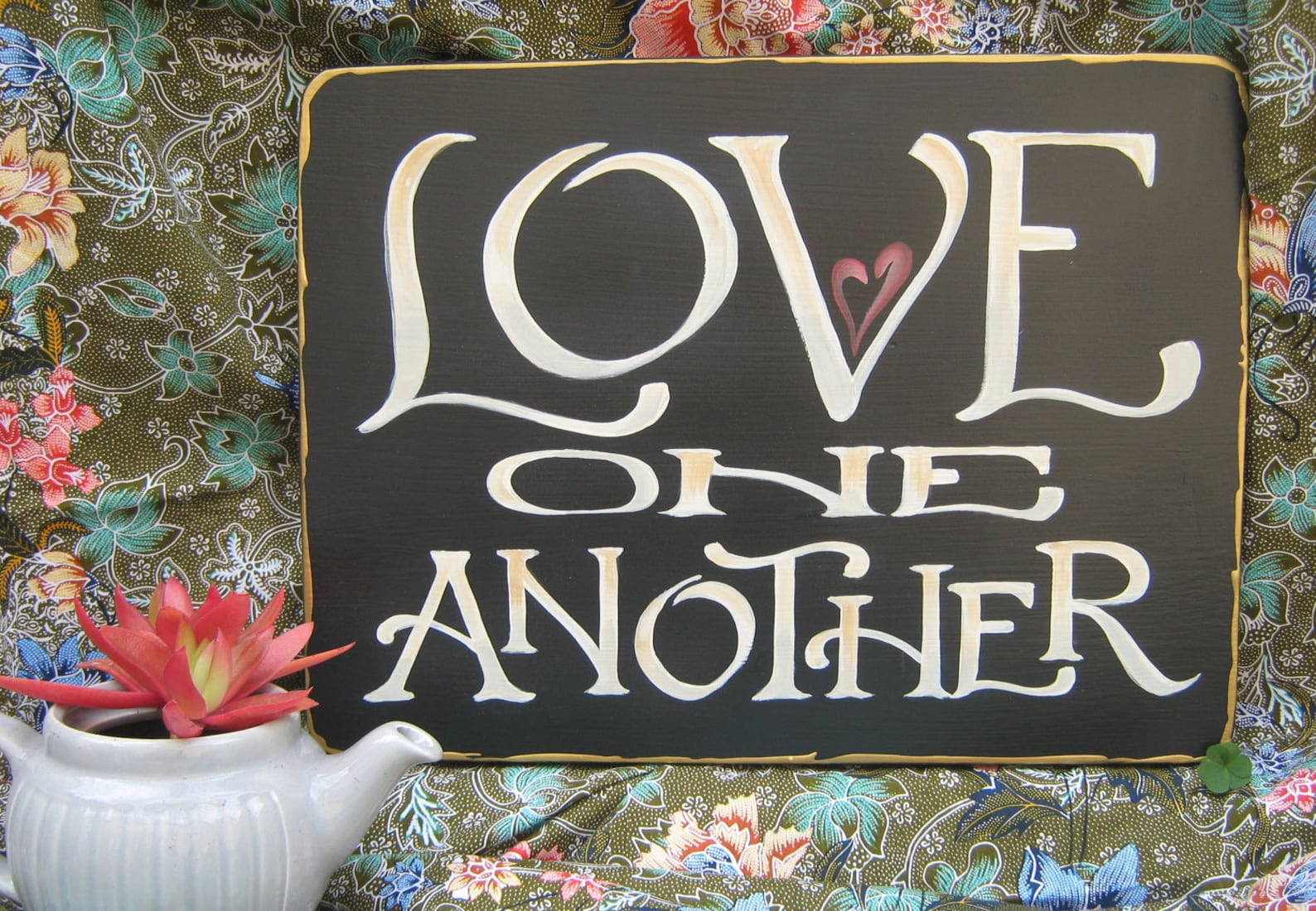 Love One Another - Scripture Sign Wall Art Home Decor - Etsy