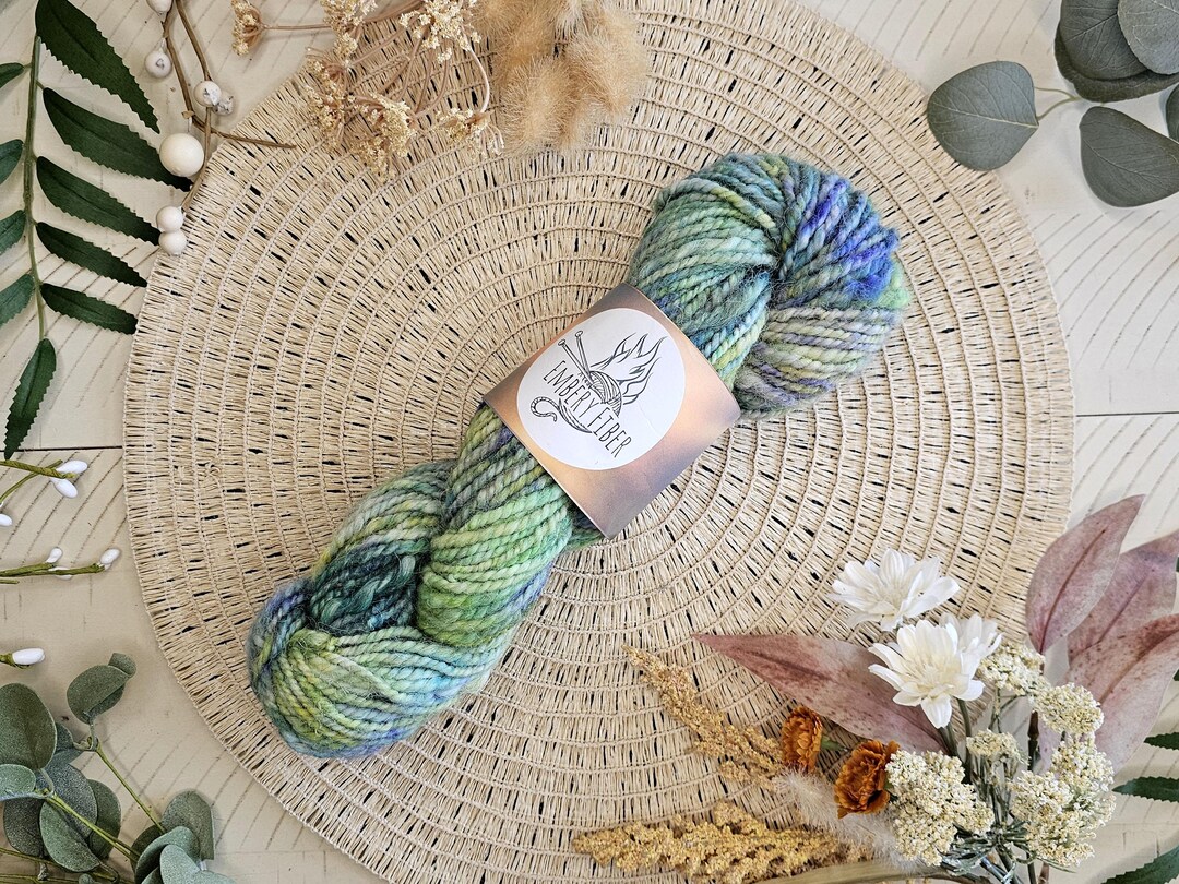 Enchanted Forest - Handspun Alpaca Yarn - Bulky Yarn, Hand Dyed Yarn ...