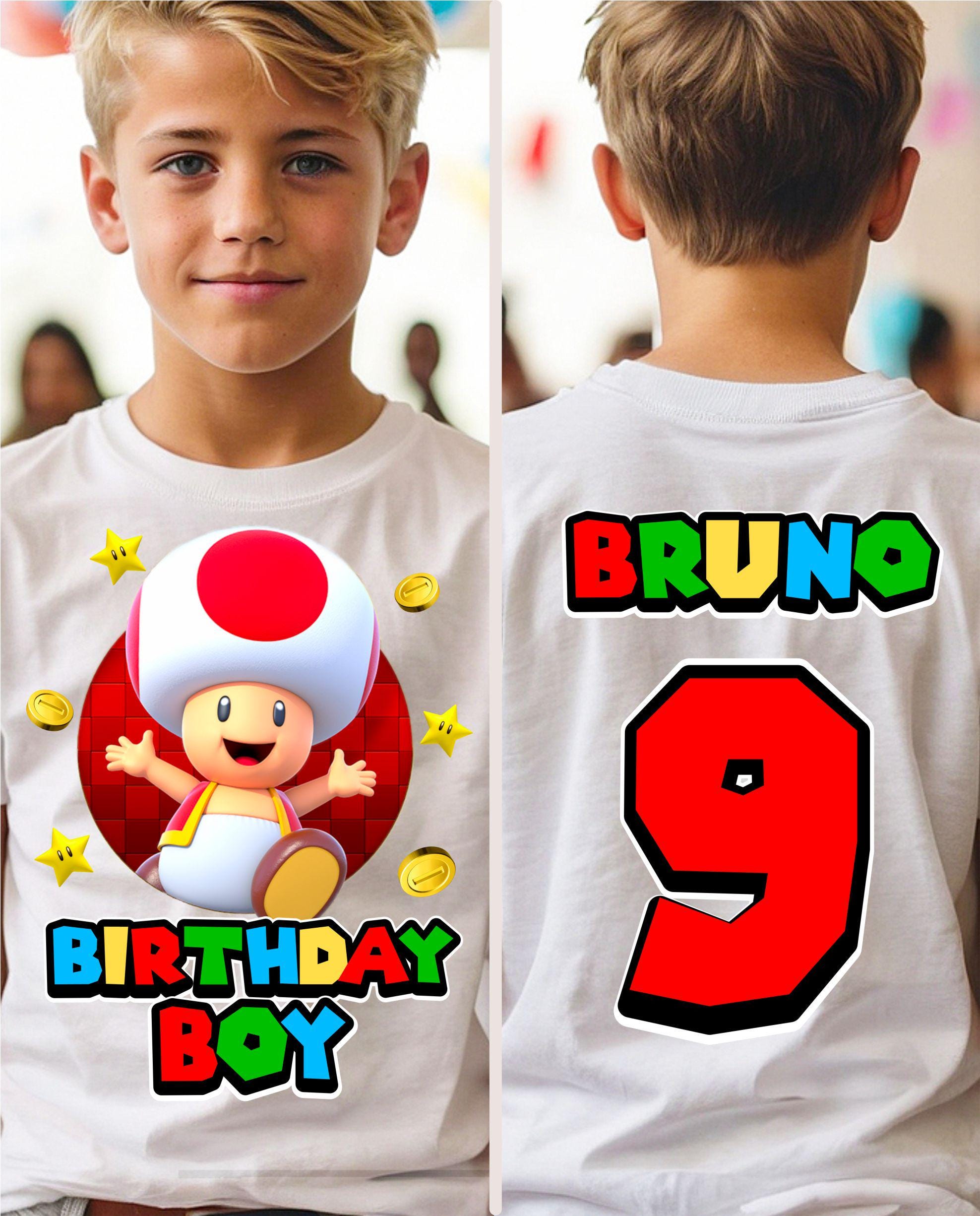 Personalized Toad Super Mario Family Birthday Shirt, Super Mario Family ...