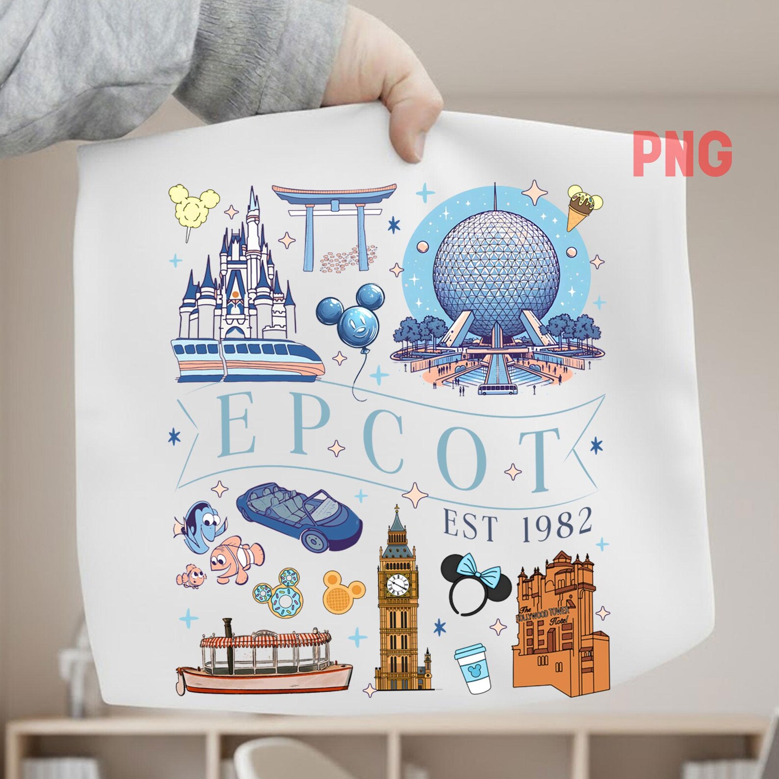 Epcot EST 1982 Png, Family Vacation 2025, Theme Park for Holiday - Etsy
