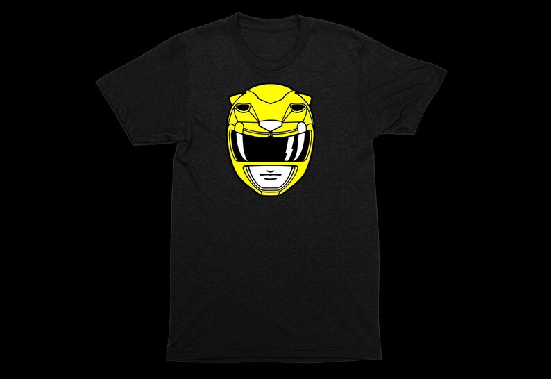 Yellow Ranger Trini – Sabertooth Tiger Dino Helmet Shirt | Retro Power ...