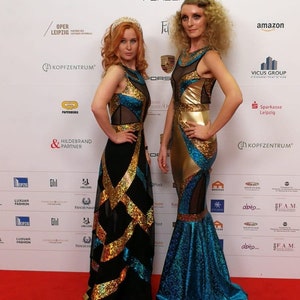 Haute Couture Egyptian Queen Cleopatra Evening Fishtail Dress by LENA ...