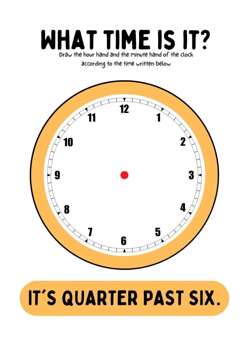 Learning Clock & Telling Time Book | Kids Printable Worksheets | Fun ...