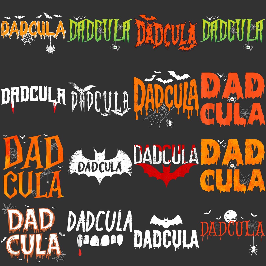 Dadcula Costume PNG, Funny Dad Halloween Clipart, Momster Matching ...