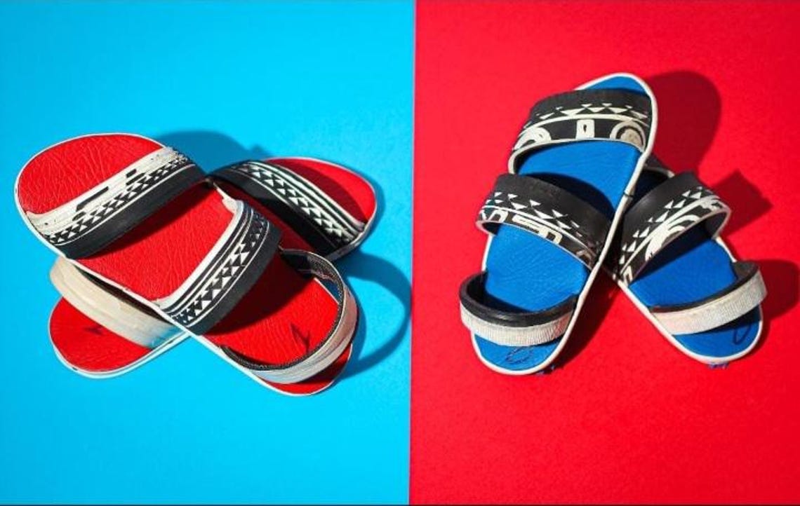South African Hand-made Zulu Imbadada Sandals: Traditional Tyre Rubber ...