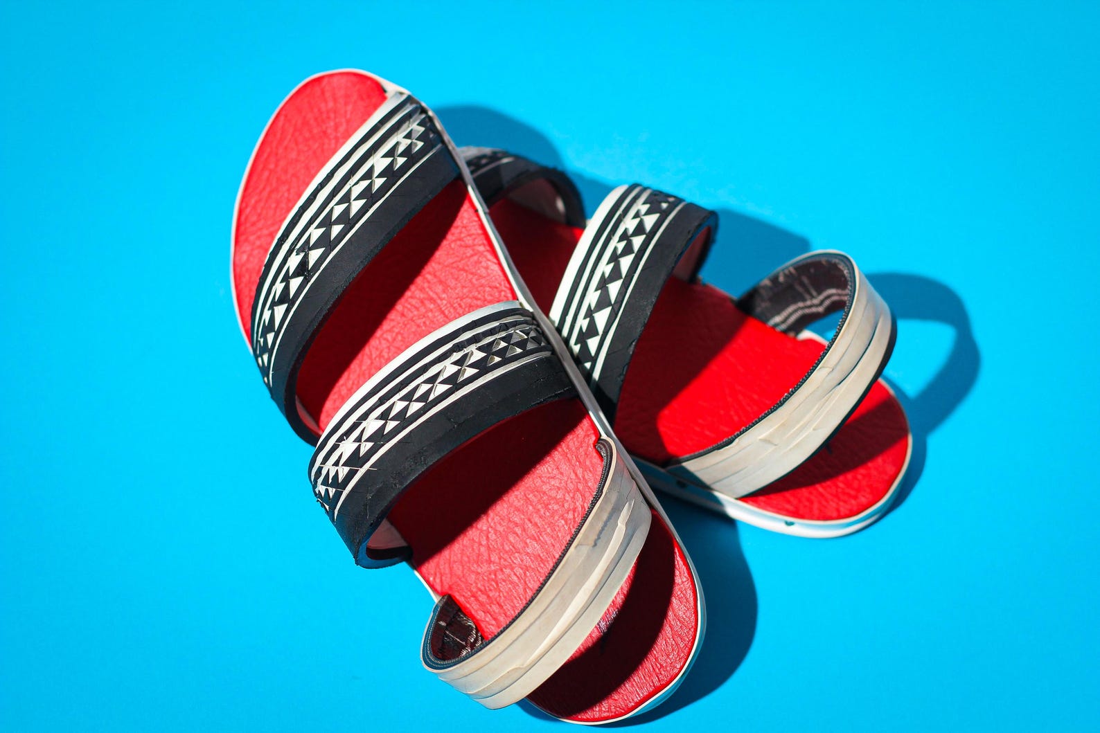 South African Hand-made Zulu Imbadada Sandals: Traditional Tyre Rubber ...