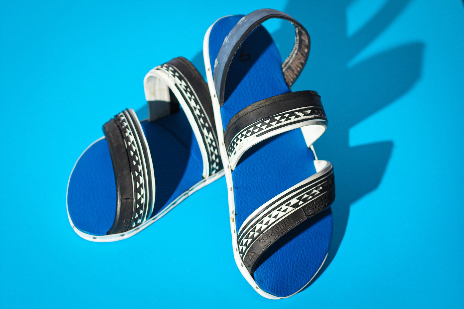 South African Hand-made Zulu Imbadada Sandals: Traditional Tyre Rubber ...