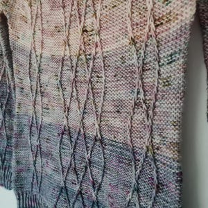 PATTERN Cabled Sweater Knitting Pattern / Five Colour Fade Knit Cable ...