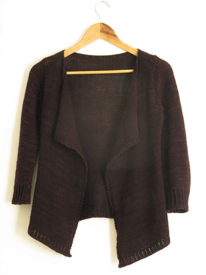 PATTERN Drape Front Fitted Cardigan Knitting Pattern Pdf / Sweater ...