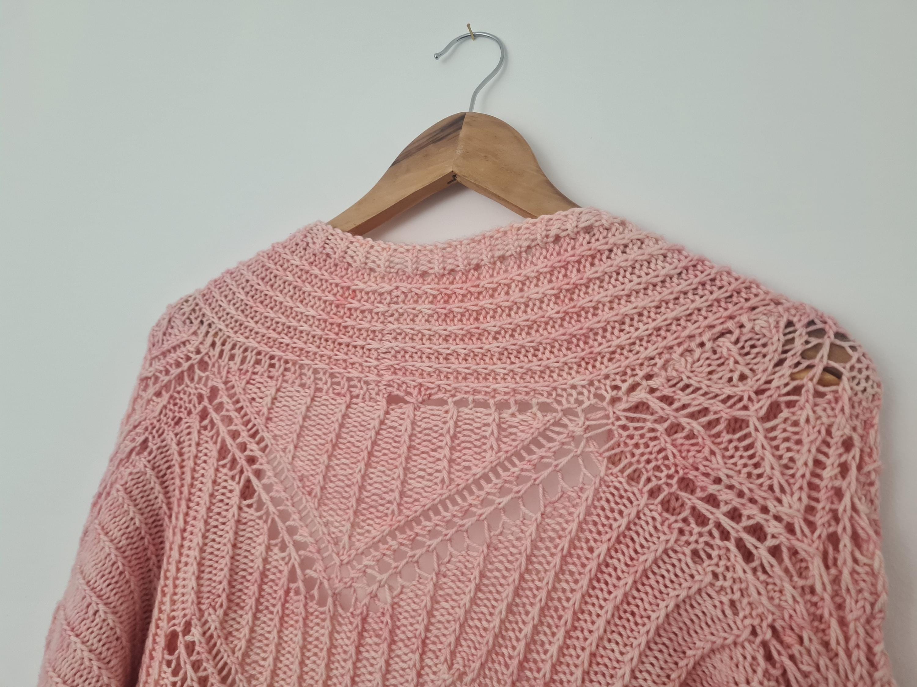 PATTERN Lacy Shawl Collar Cardigan Pattern Pdf / Saddle Shoulder ...