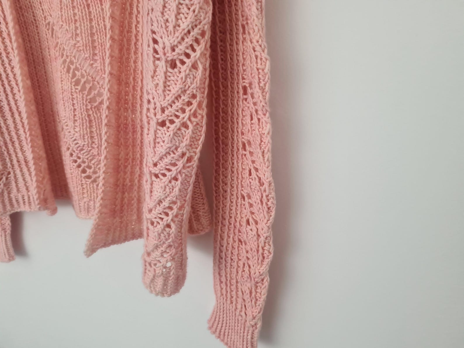 PATTERN Lacy Shawl Collar Cardigan Pattern Pdf / Saddle Shoulder ...
