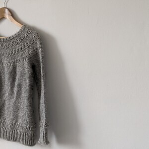 PATTERN Aran Weight Lace Yoke Sweater Knitting Pattern With Buttons ...