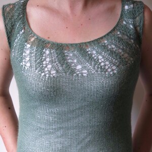 PATTERN Lace Tank Knitting Pattern Pdf/ Lace T-shirt Knitting Pattern ...