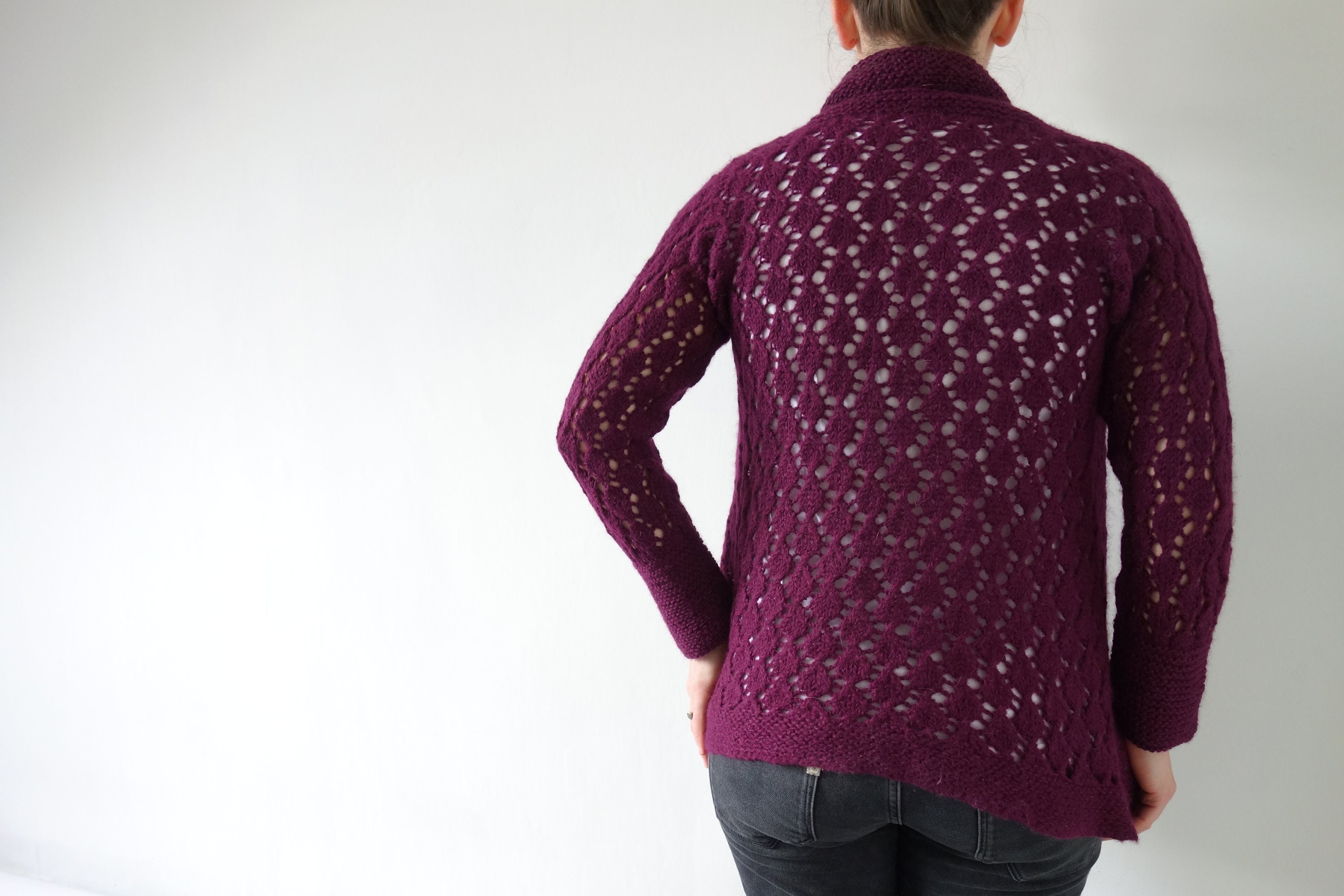 PATTERN Lace Cardigan Knitting Pattern / Lacy Cardigan Tutorial / Dk ...