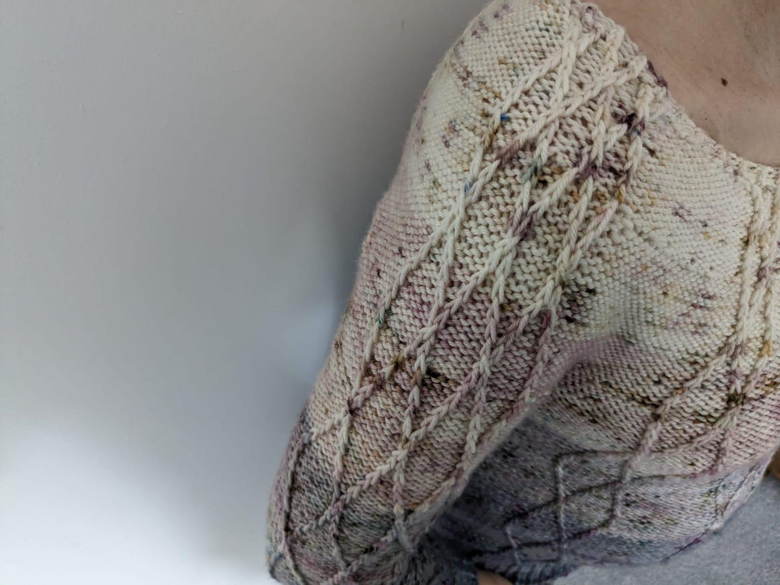 PATTERN Cabled Sweater Knitting Pattern / Five Colour Fade Knit Cable ...