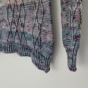 PATTERN Cabled Sweater Knitting Pattern / Five Colour Fade Knit Cable ...