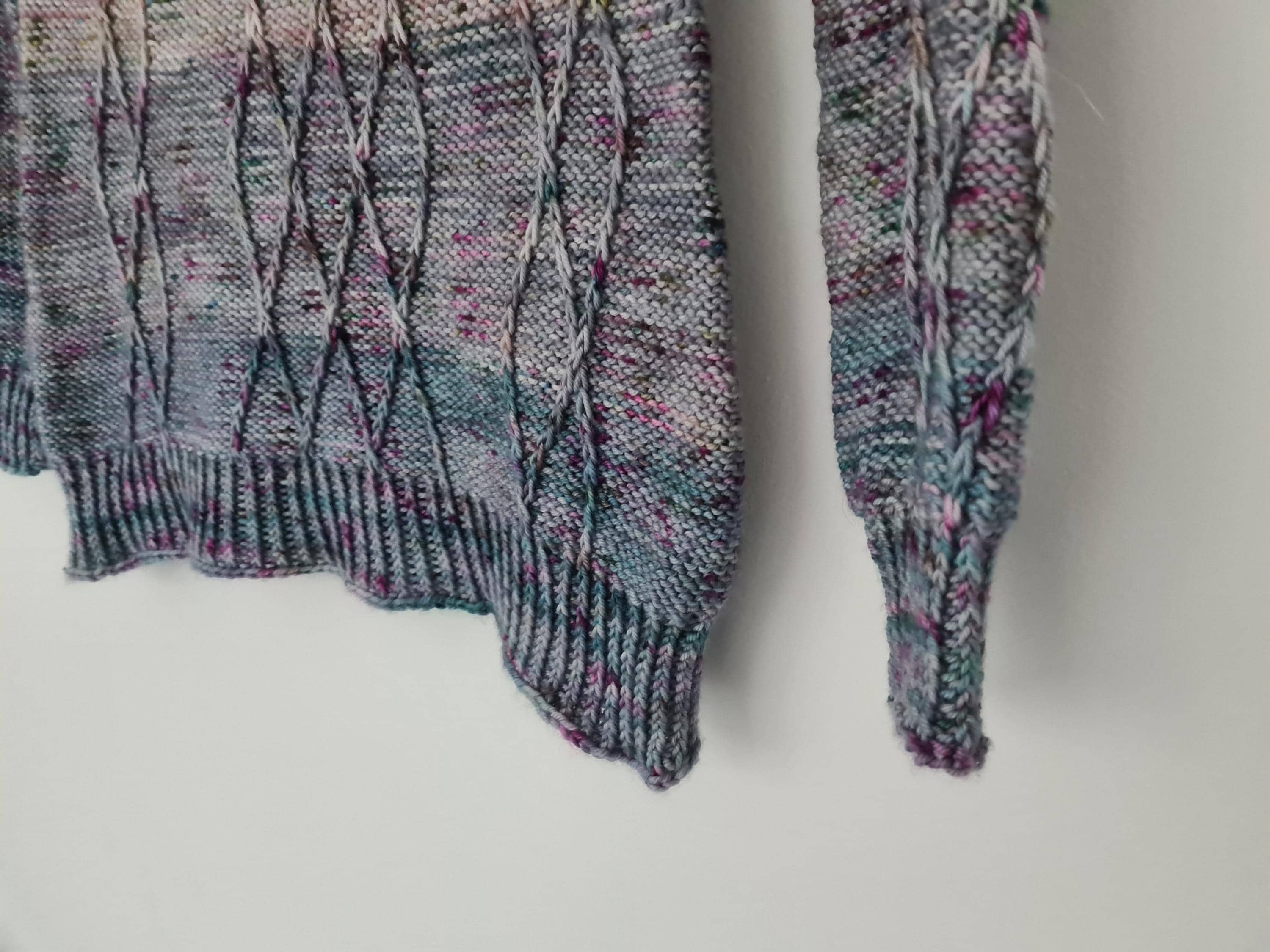 PATTERN Cabled Sweater Knitting Pattern / Five Colour Fade Knit Cable ...