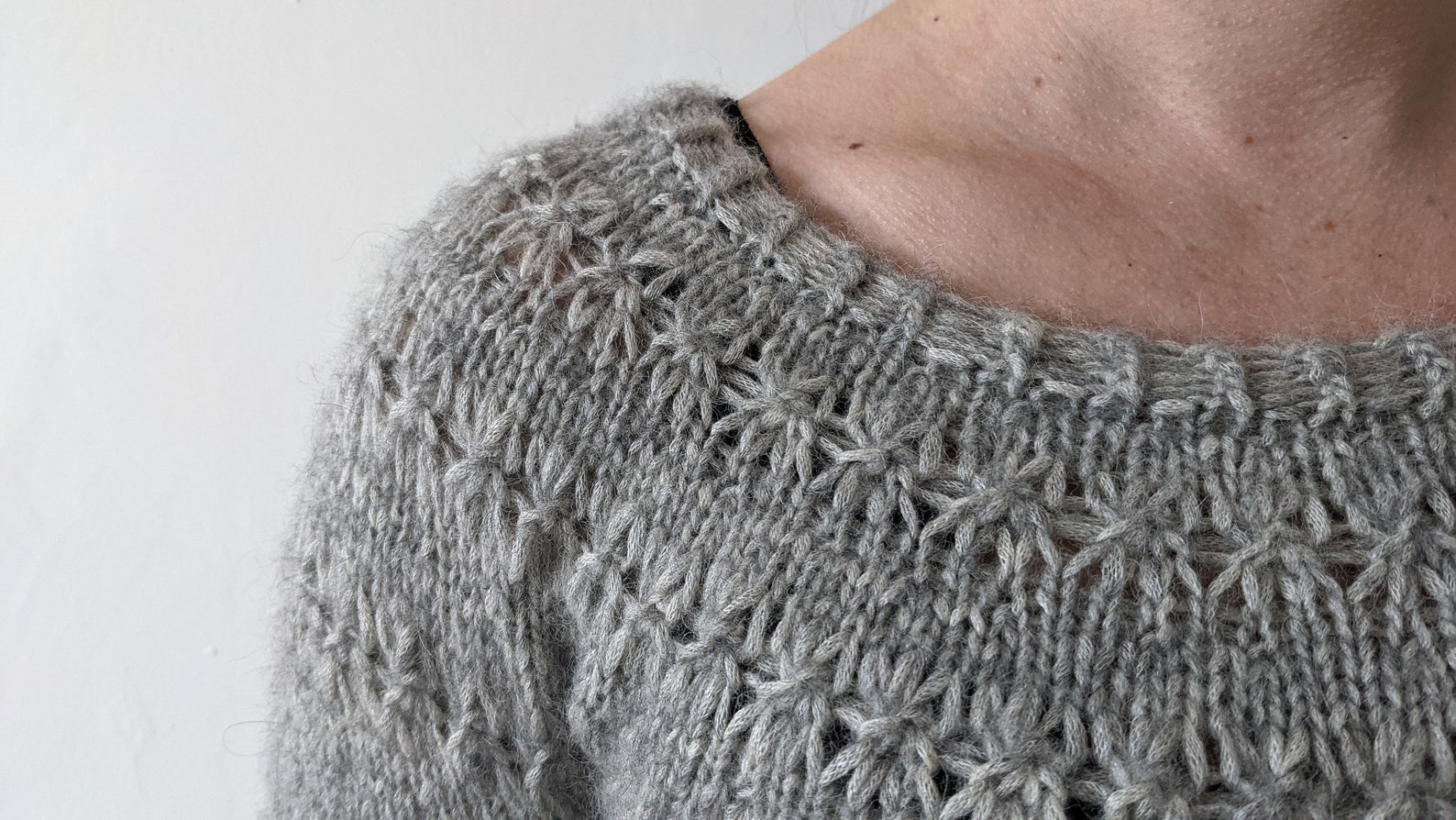 PATTERN Aran Weight Lace Yoke Sweater Knitting Pattern With Buttons ...