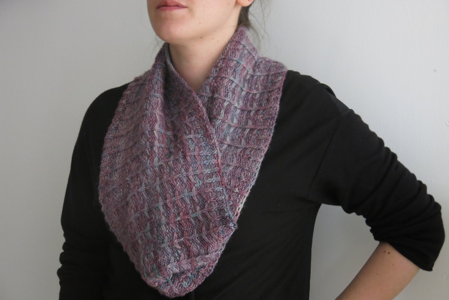 PATTERN Cowl Knitting Pattern PDF / Knitting Pattern for Multicoloured ...