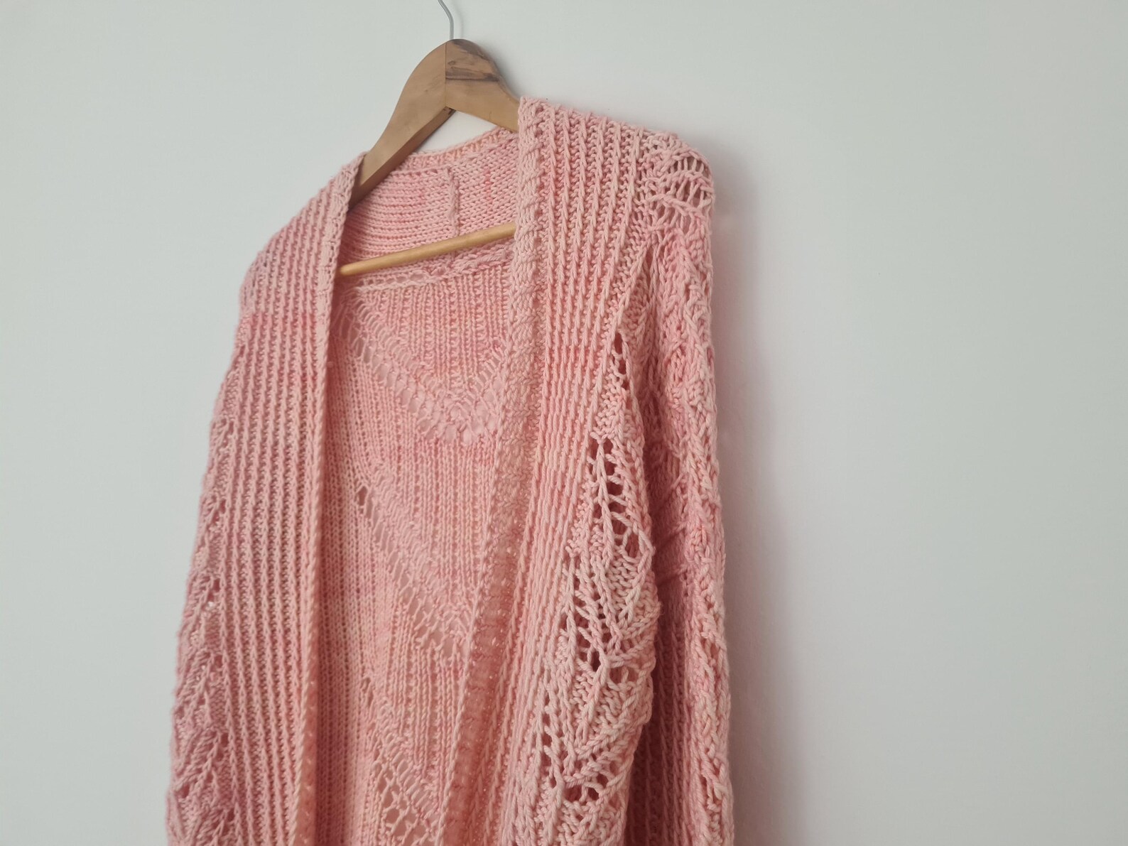 PATTERN Lacy Shawl Collar Cardigan Pattern Pdf / Saddle Shoulder ...