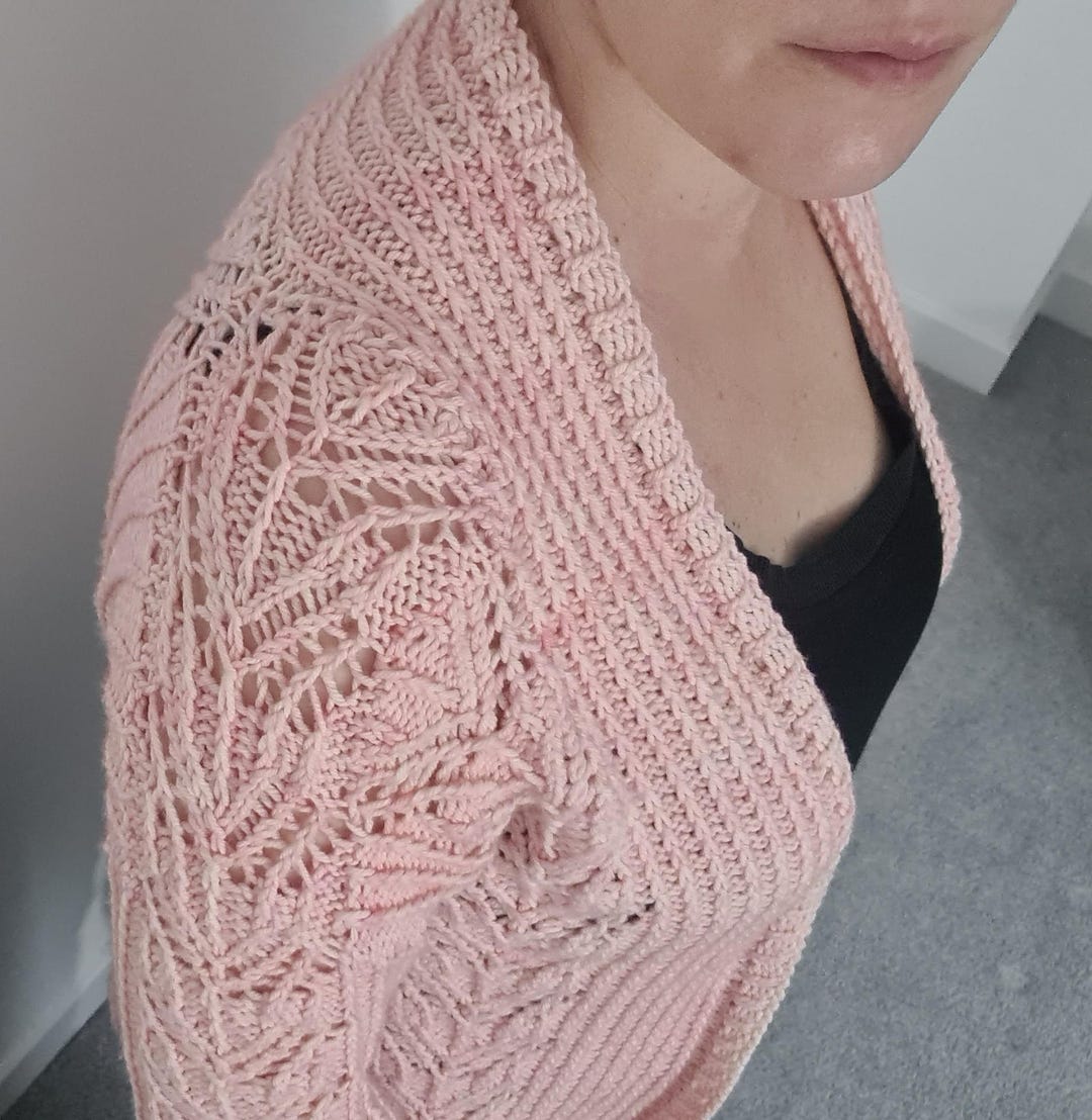 PATTERN Lacy Shawl Collar Cardigan Pattern Pdf / Saddle Shoulder ...