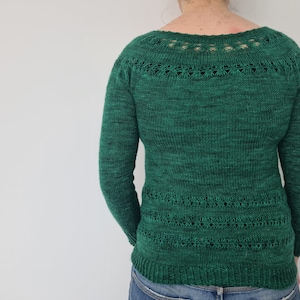 PATTERN Lace Yoke Cardigan Knitting Pattern Pdf/short and Long Sleeves ...