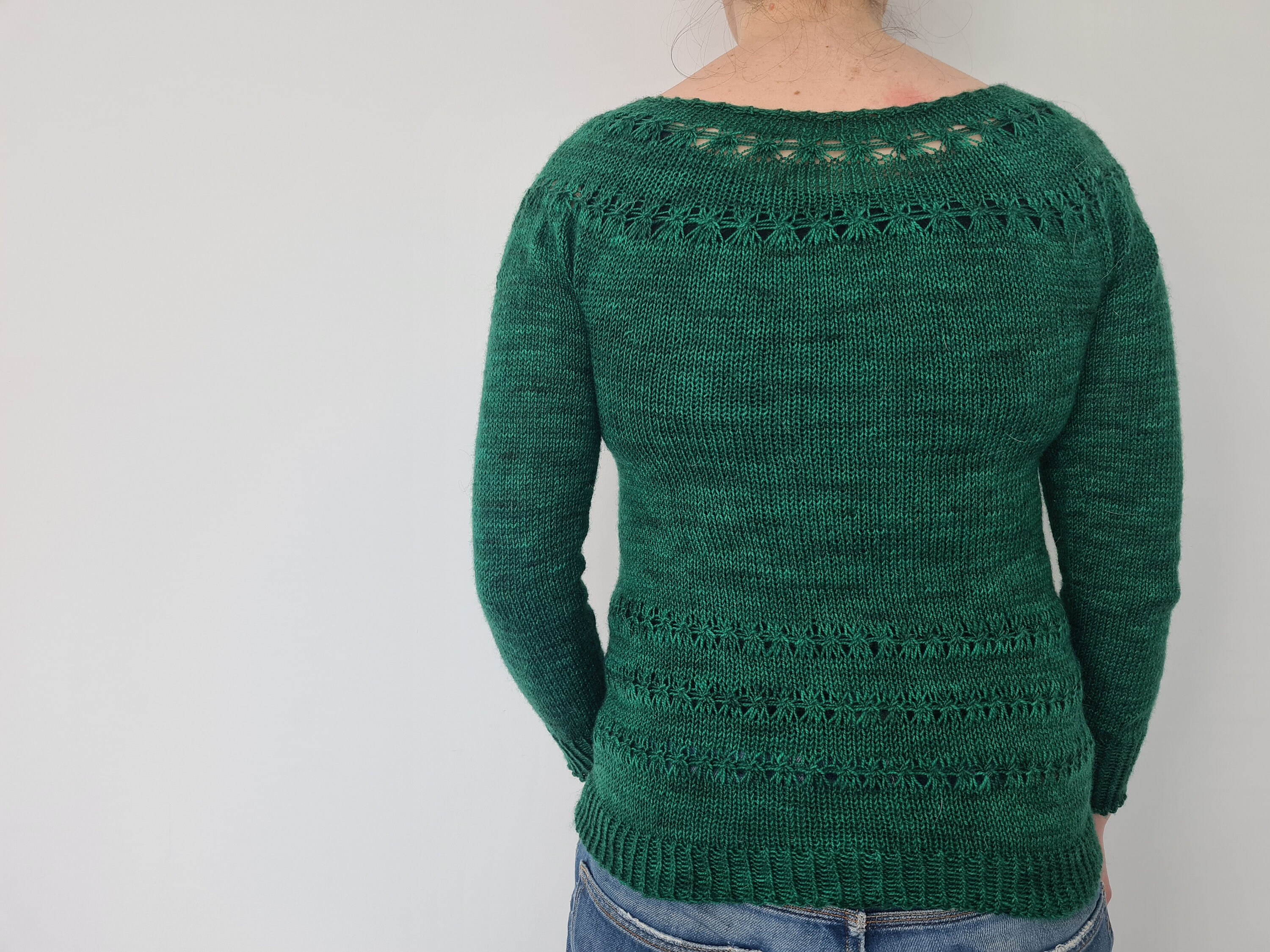 PATTERN Lace Yoke Cardigan Knitting Pattern Pdf/short and Long Sleeves ...