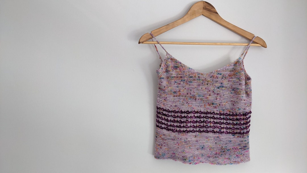 PATTERN Colourwork Cami Knitting Pattern / Knit Summer Top Tutorial Pdf ...